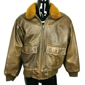 Vintage | Jackets & Coats | Vtg Avirex Leather Sheep Wool Type G Flight ...